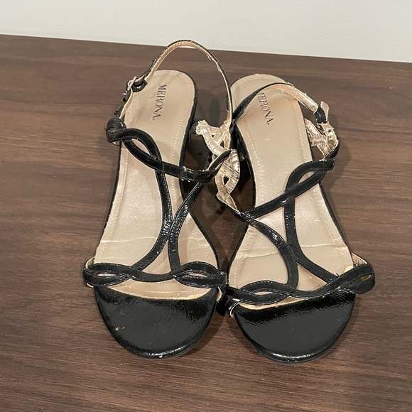 Merona | Shoes | Medina Black Strappy Sandals | Poshmark